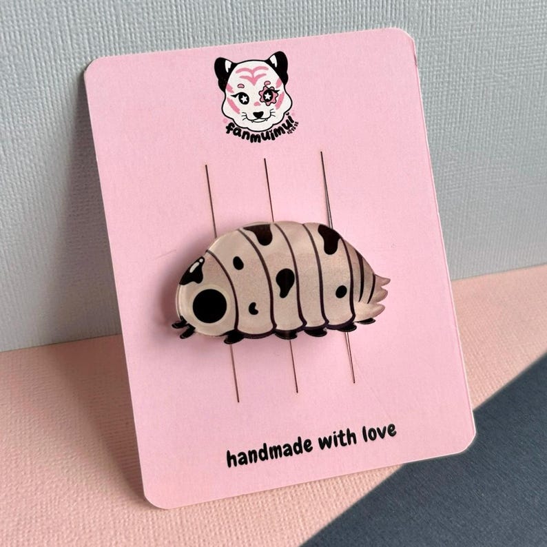 Dairy Cow Isopod Acrylic Hair Clip - Etsy