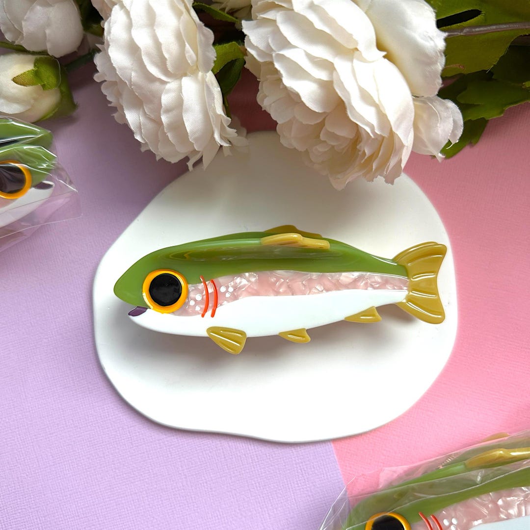 Rainbow Trout Hair Claw - Etsy