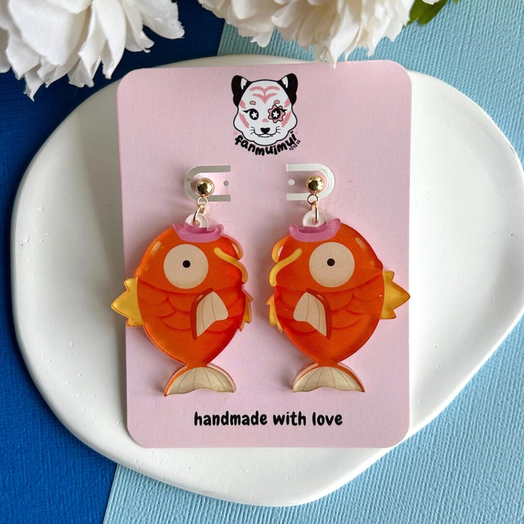 Magic Fish Acrylic Earrings - Etsy