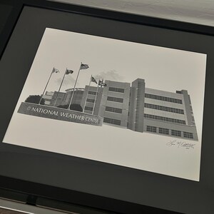Hand Drawn Sketch of Meteorology Building - Etsy