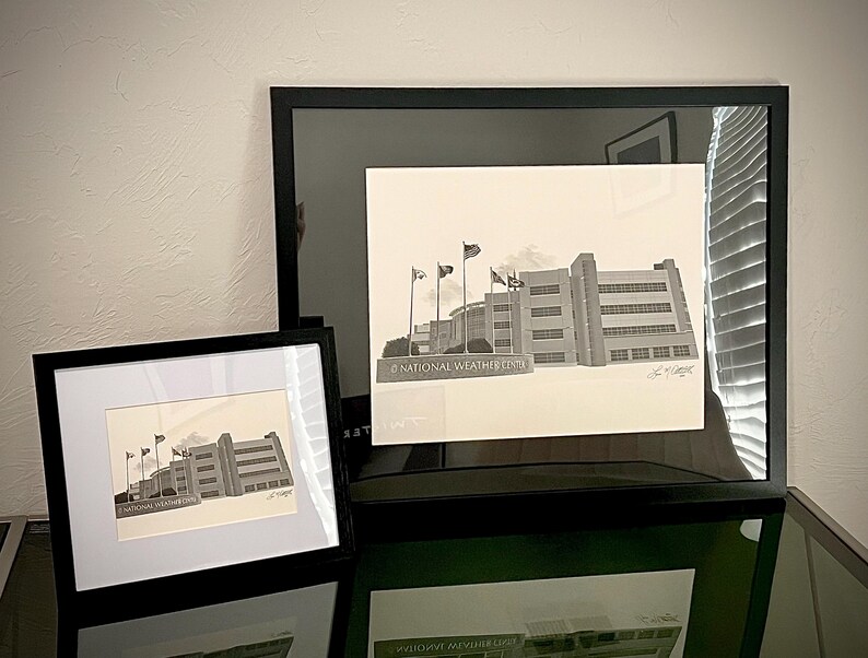 Hand Drawn Sketch of Meteorology Building - Etsy