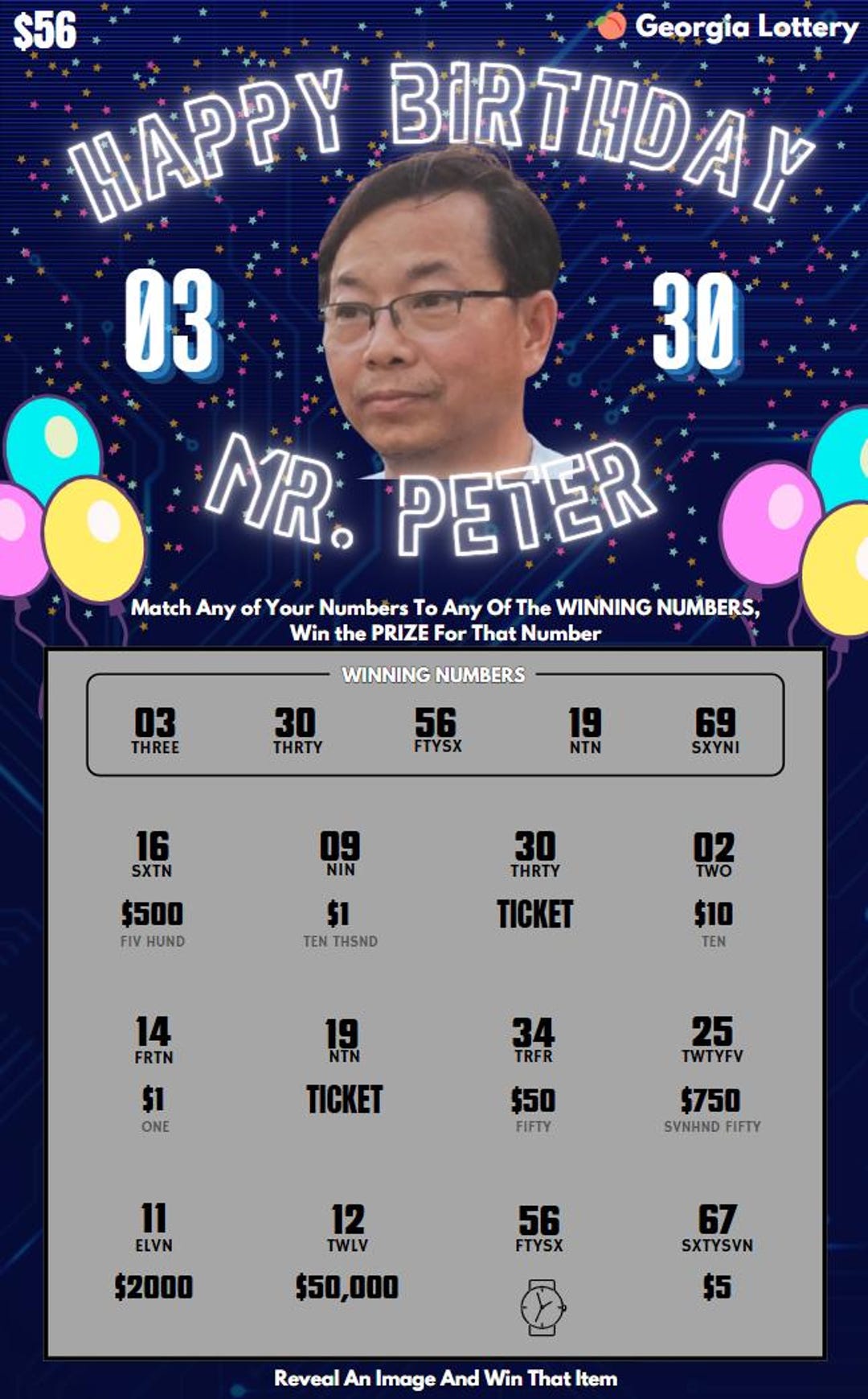Custom Scratch off Lottery Ticket Birthday Card, Editable and ...