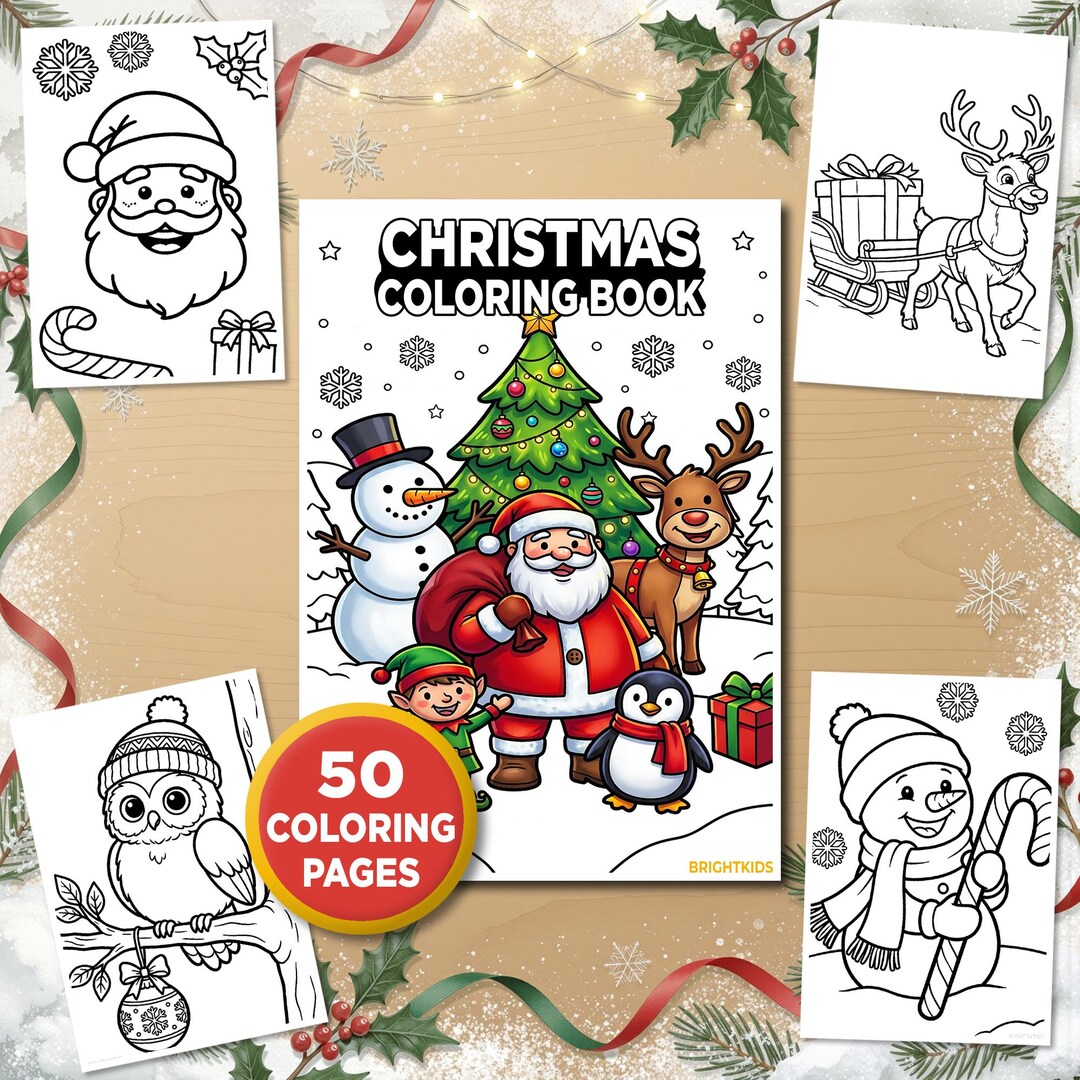 Christmas Coloring Book : 50 Christmas and Winter Coloring Pages, PDF ...