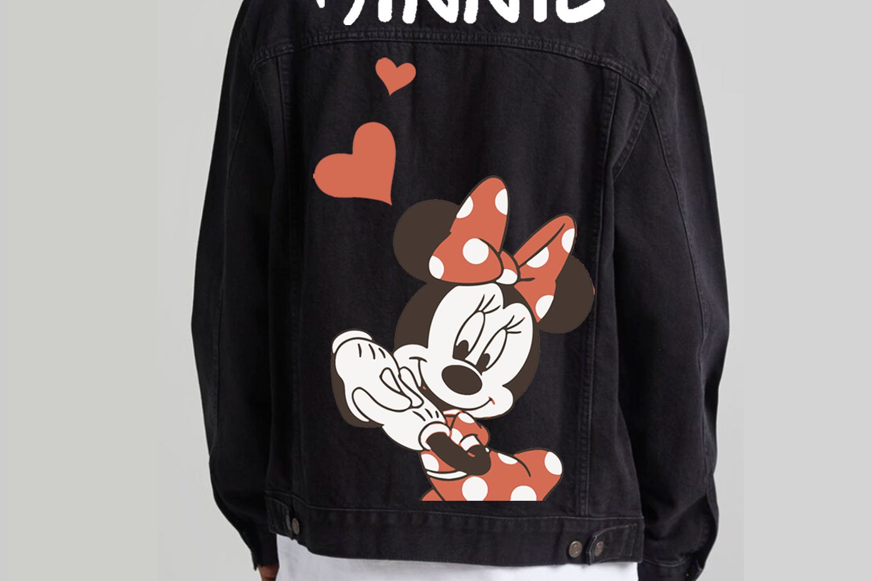 MINNIE MOUSE RED Hand Painted Denim Jacket - Etsy