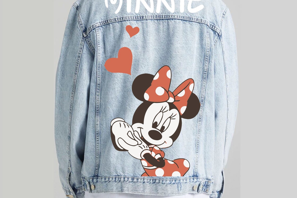 MINNIE MOUSE RED Hand Painted Denim Jacket - Etsy