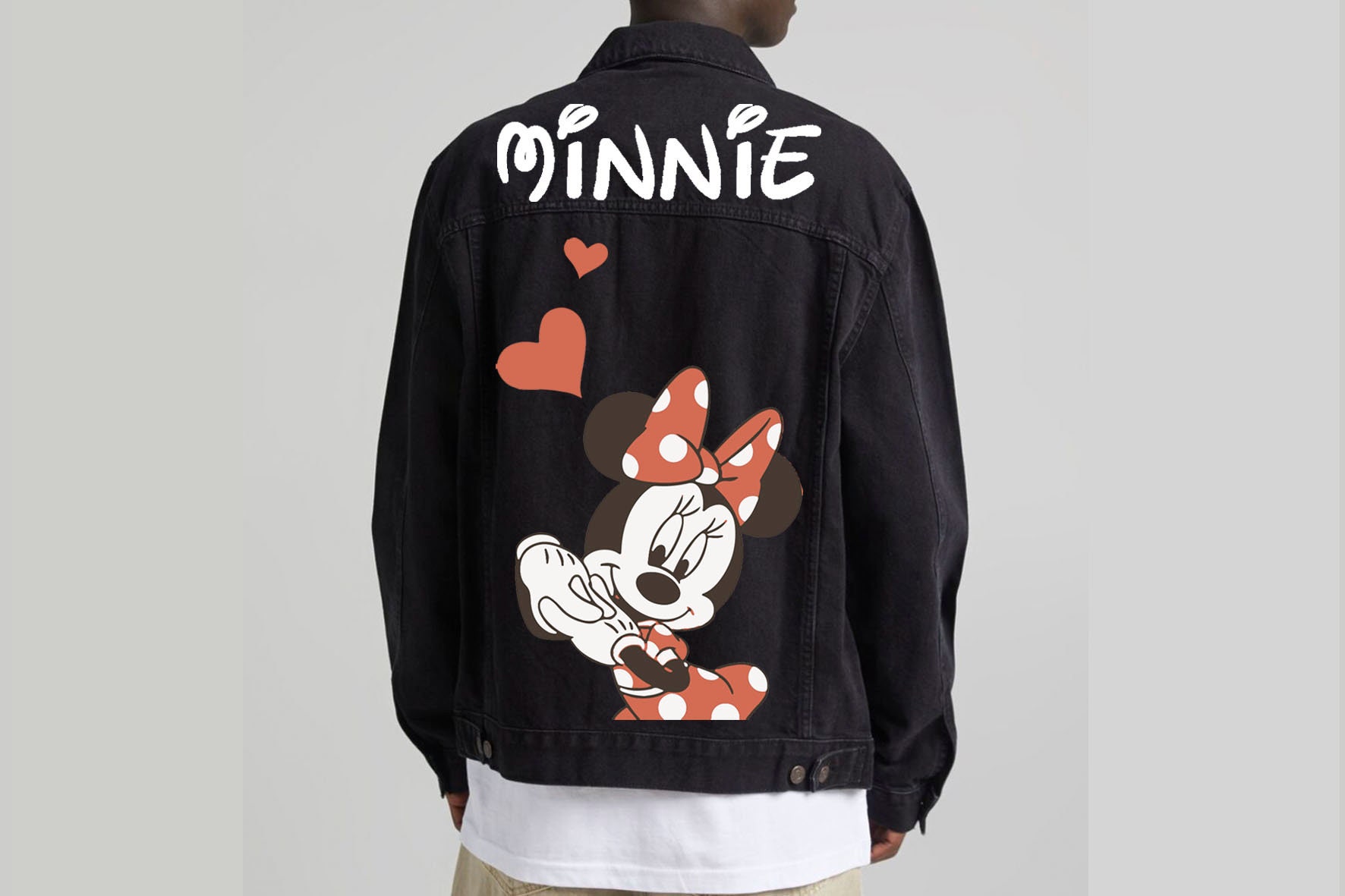 MINNIE MOUSE RED Hand Painted Denim Jacket - Etsy