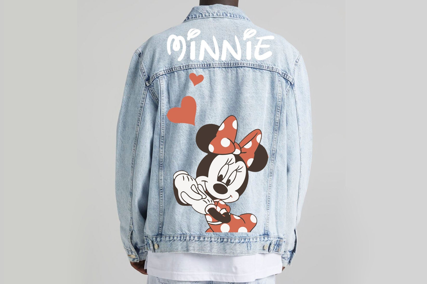 MINNIE MOUSE RED Hand Painted Denim Jacket - Etsy