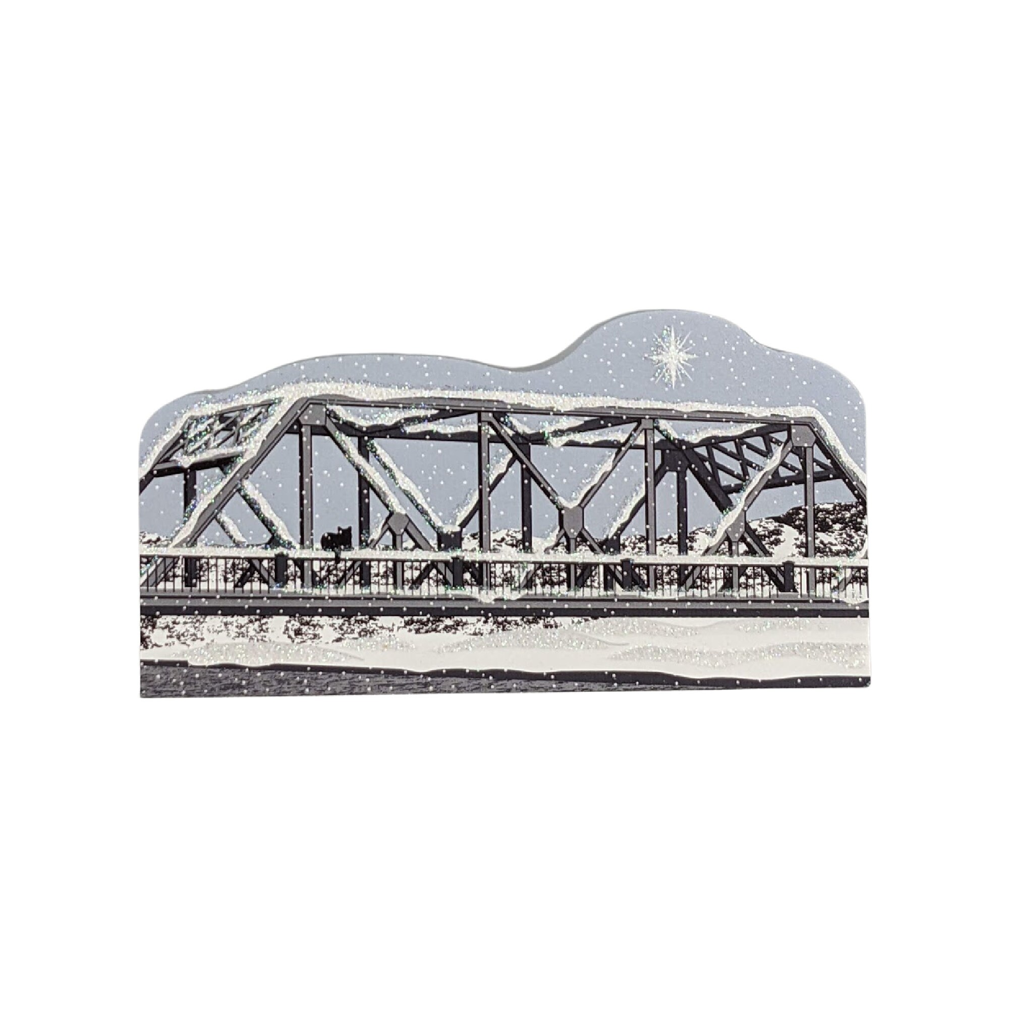 Georges Bridge, Its a Wonderful Life Bridge, Black & White, Glitter ...