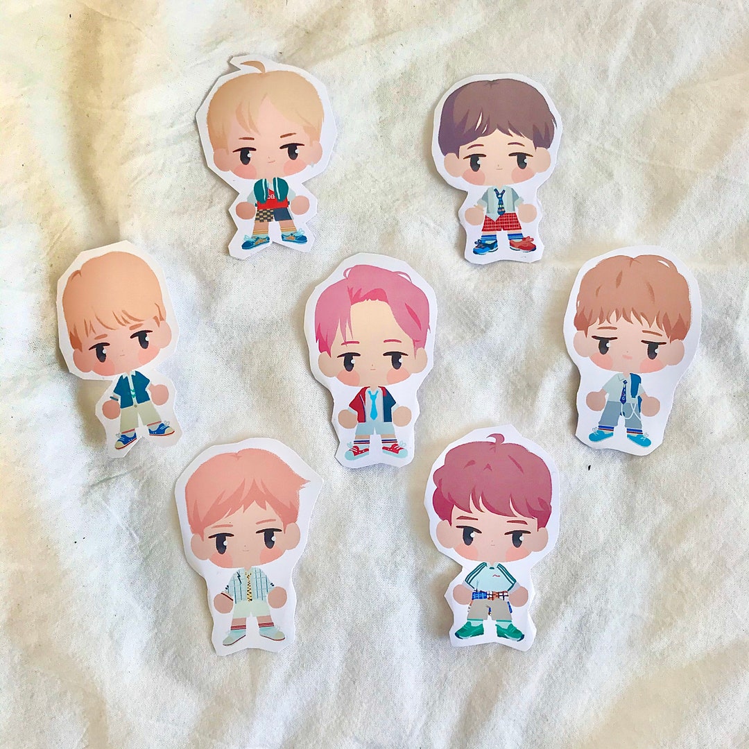 BTS Chibi Stickers B2G1 - Etsy