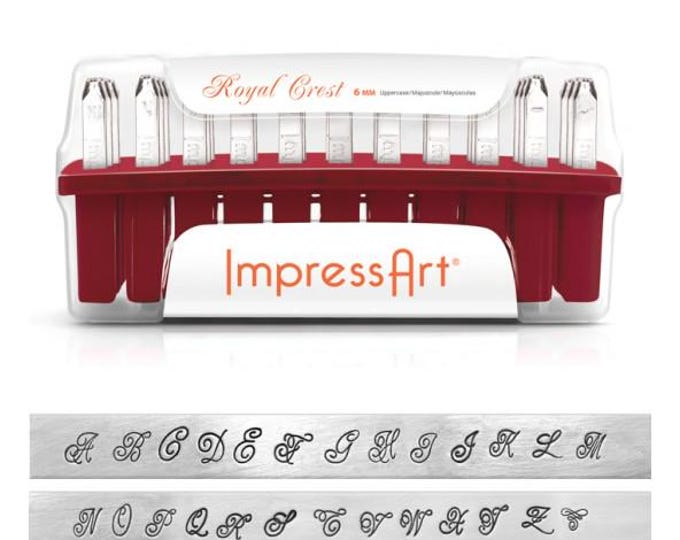 6mm ROYAL CREST Upper Case Letters & Flourish B Stamp, Impressart 6mm ...