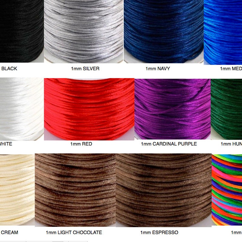 Silver Satin Rattail Cord - Etsy