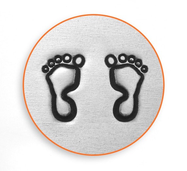 Left /right Foot Metal Stamp Set Impressart Baby Feet Stamps | Etsy
