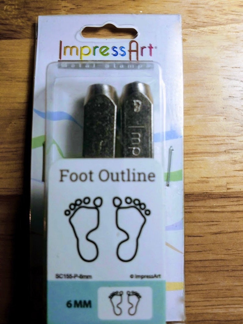 Left /right Foot Metal Stamp Set Impressart Baby Feet Stamps | Etsy