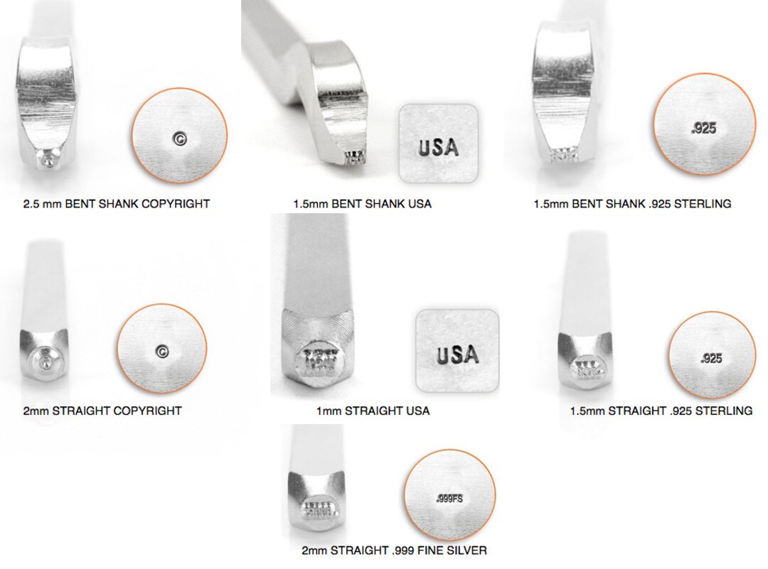 Impressart Hallmark Stamps Made in USA or Copyright, Straight Shank ...