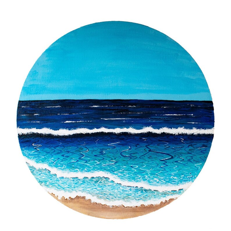 Handmade Acrylic Sea Painting Sea Escape - Etsy