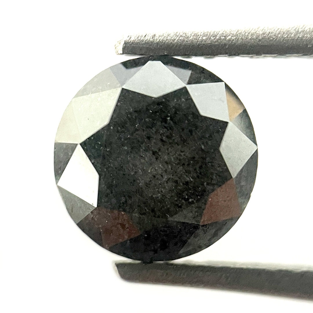 1.71 Ct Natural Grey Diamond Round Brilliant Cut GIA Certified Loose ...