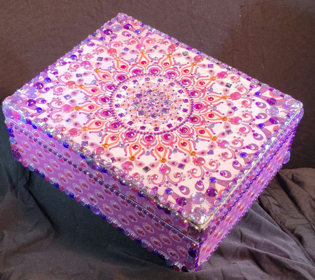 Purple Mandela Art Box - Etsy