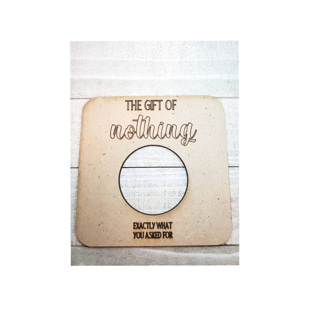 Gift of Nothing-gag Gift-white Elephant- Birthday- Christmas- Nothing ...