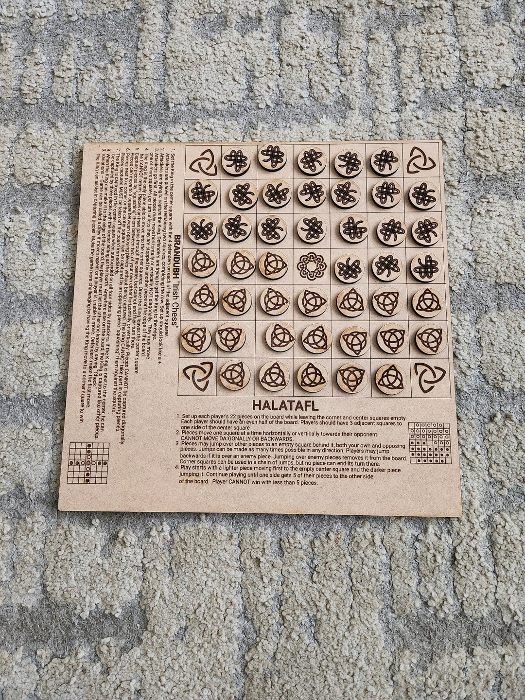 Irish Chess & Halatafl: Viking Medieval Board Games - Etsy