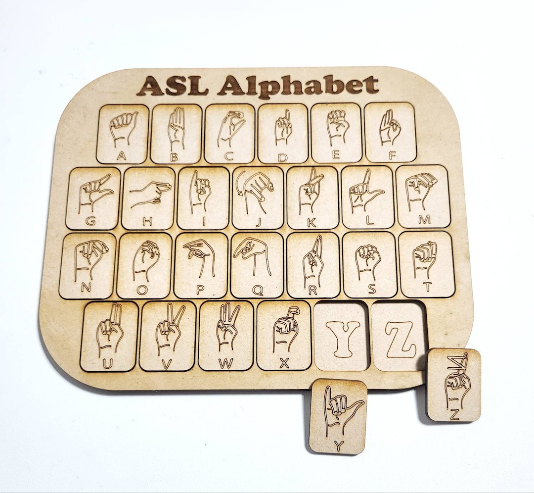 ASL Puzzle/ Sign Language / Kids Learning Puzzle/ Learning/ Teaching ...