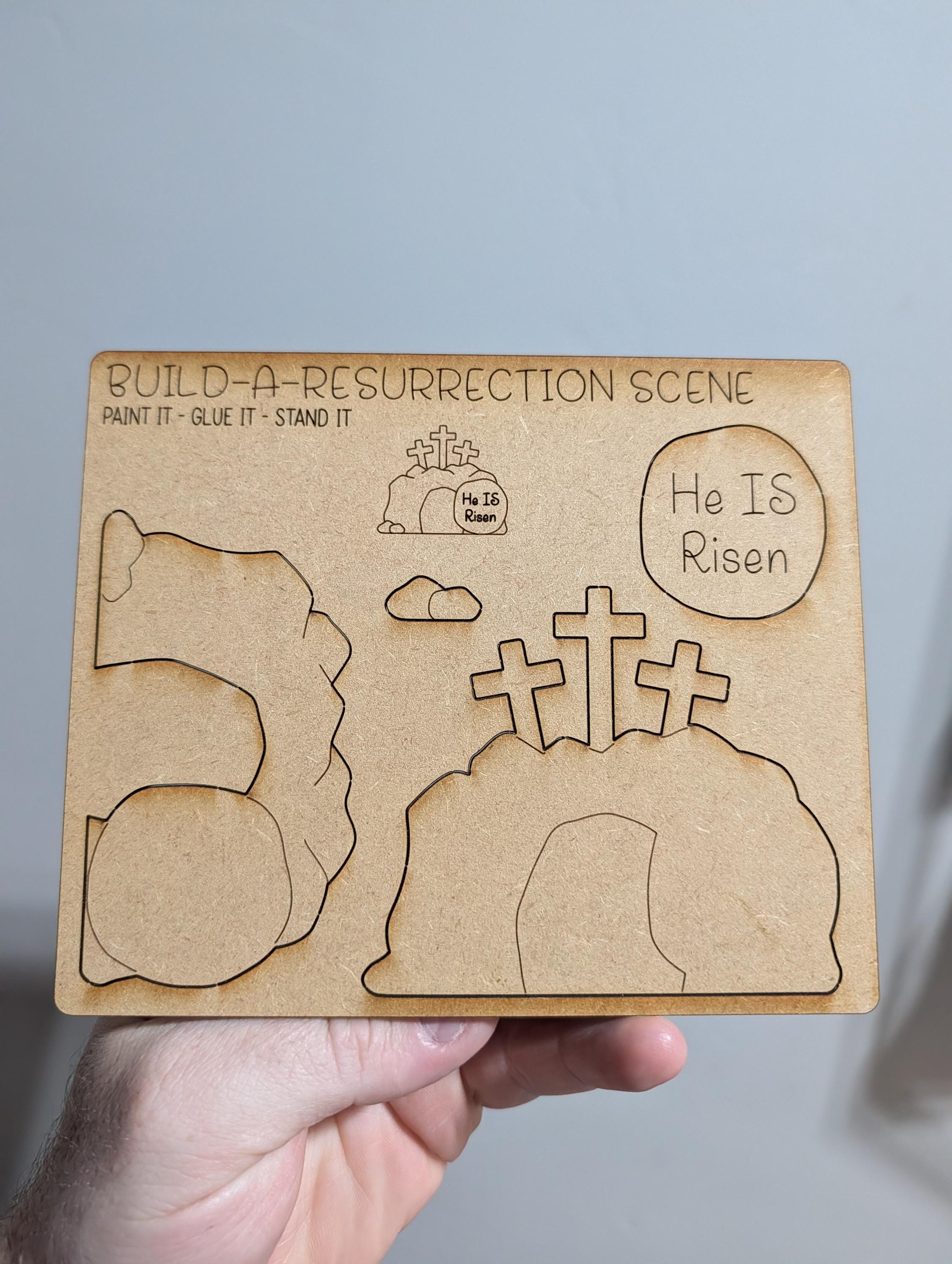 DIY Easter Jesus He is Risen Tomb : Unfinished Diy Wood Craft - Etsy