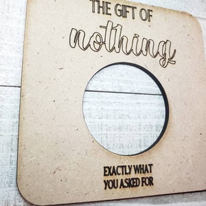 Gift of Nothing-gag Gift-white Elephant- Birthday- Christmas- Nothing ...