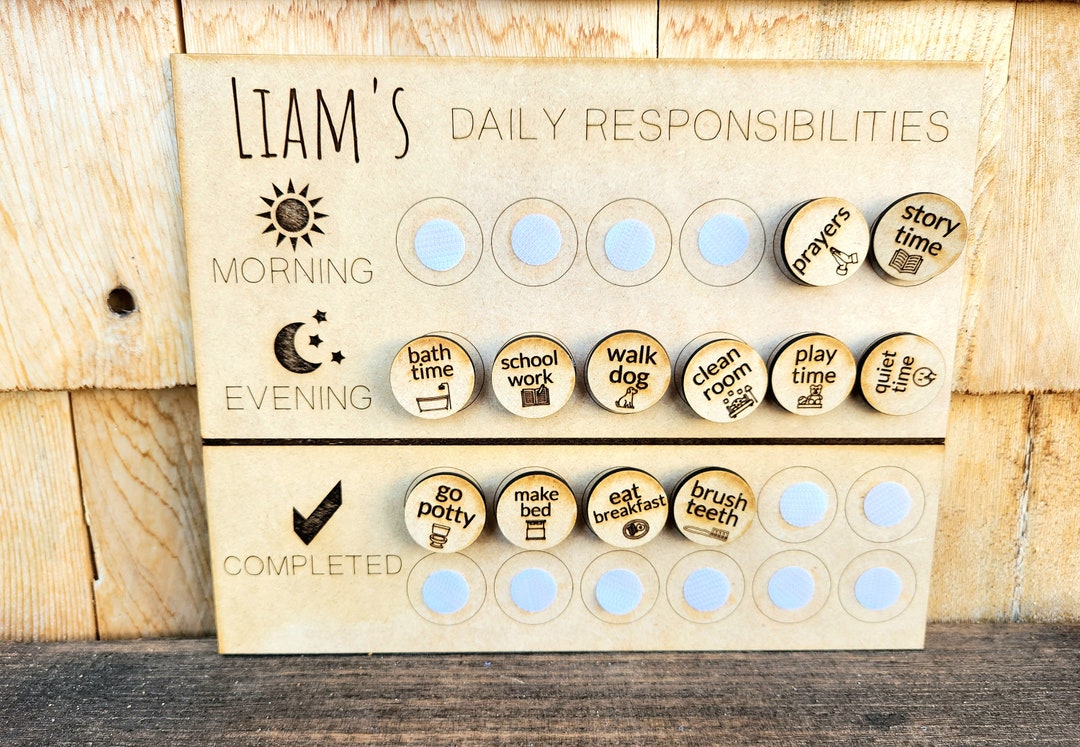 Daily Responsibilities Chart | Chore Chart| Daily Responsibilities ...