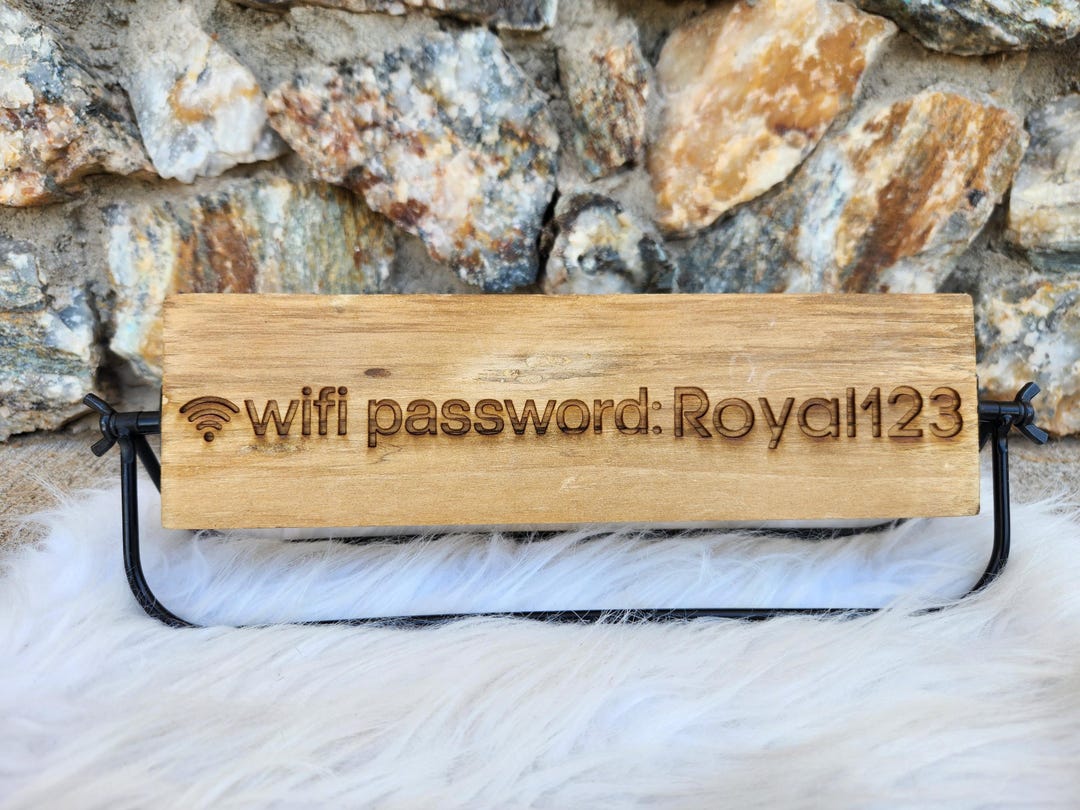Engraved Wooden Wifi Password Sign: Home Decor Piece - Etsy