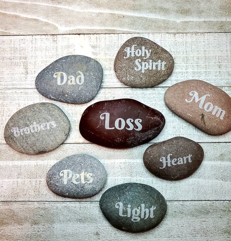 Custom Design Engraved River Rock - Single Stone - Multiple Stones ...