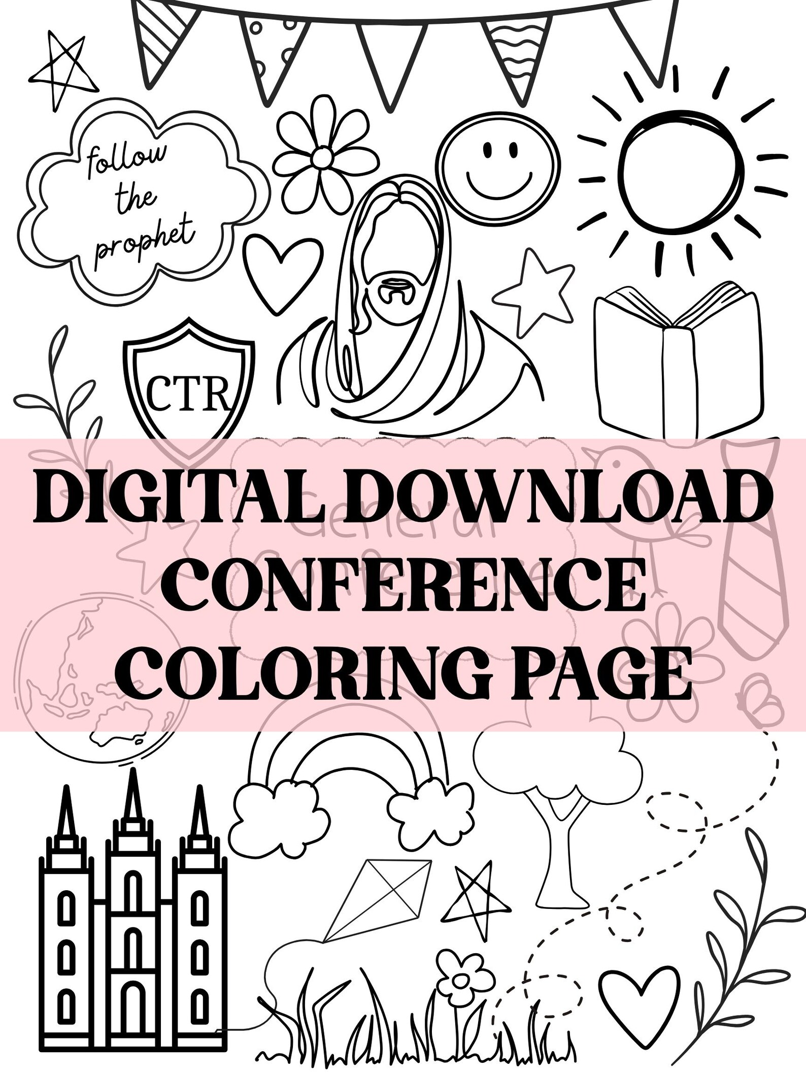 General Conference Coloring Page: Kids Activity (digital Download) - Etsy