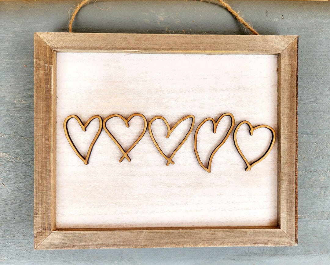 Custom Handwriting Wooden Sign: Laser Cut Heart Keepsake - Etsy