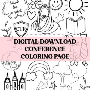 General Conference Coloring Page: Kids Activity (digital Download) - Etsy