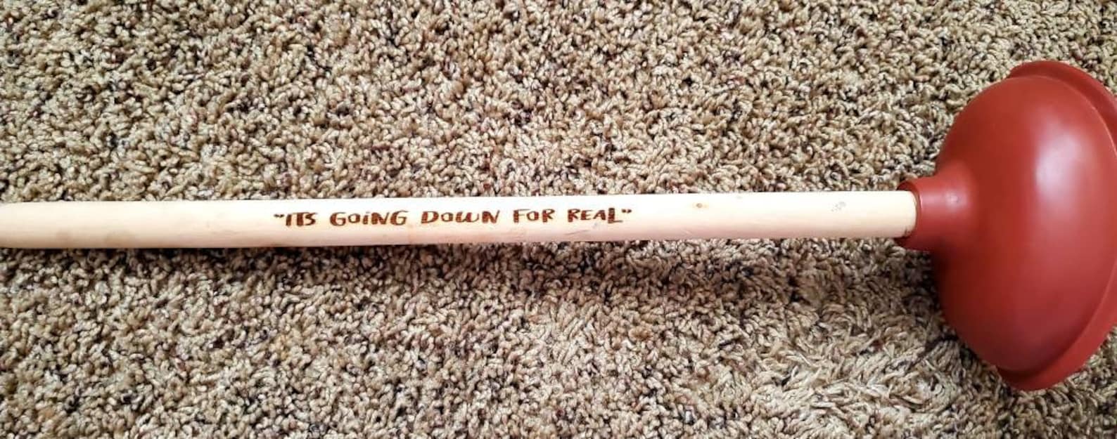 Custom Plunger / Bathroom Fun / Gag Gift / Wedding / Boss Gift / White ...