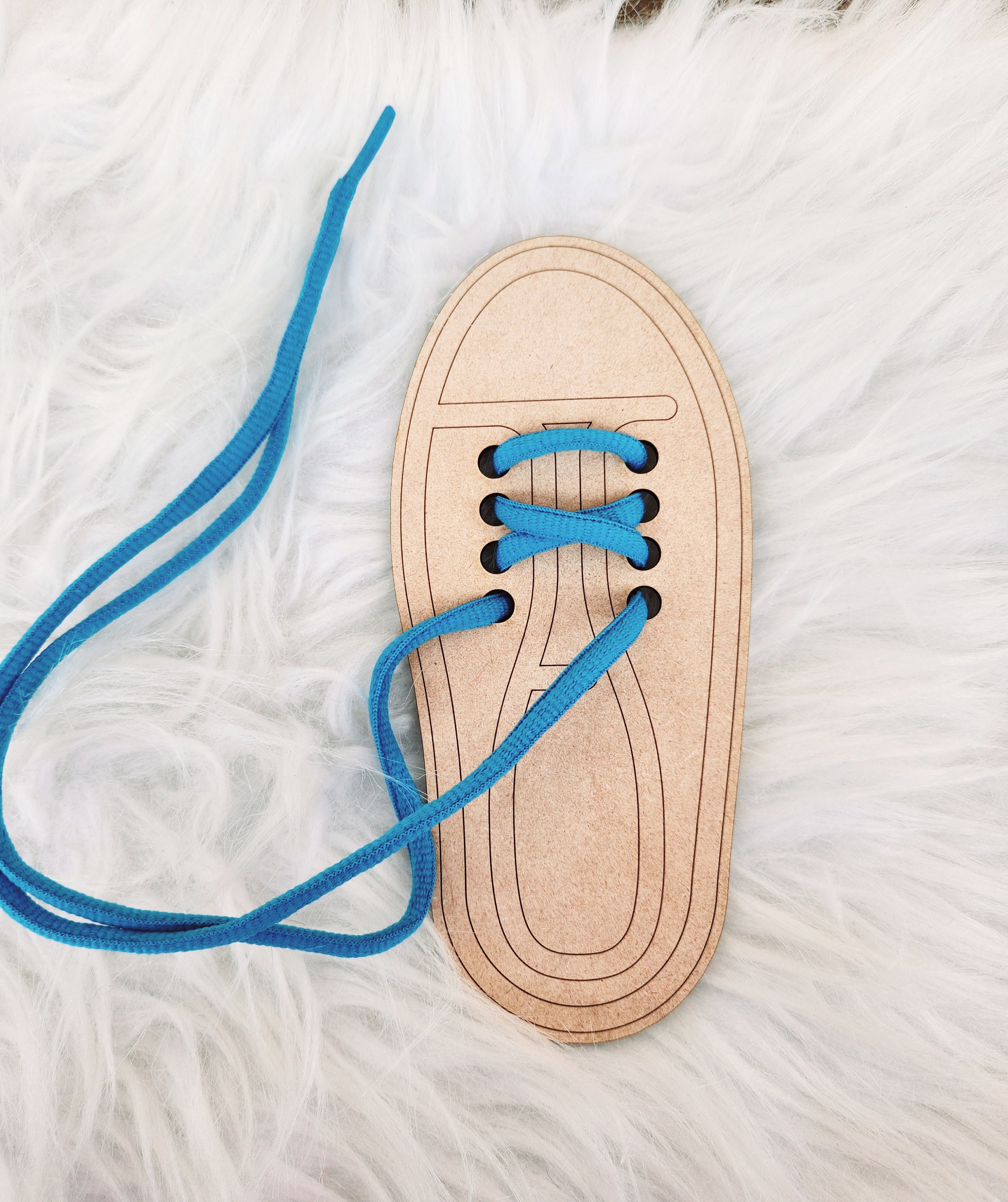 Shoe Lacing Board, Practice Tying Shoelaces, Kids Life Skills ...