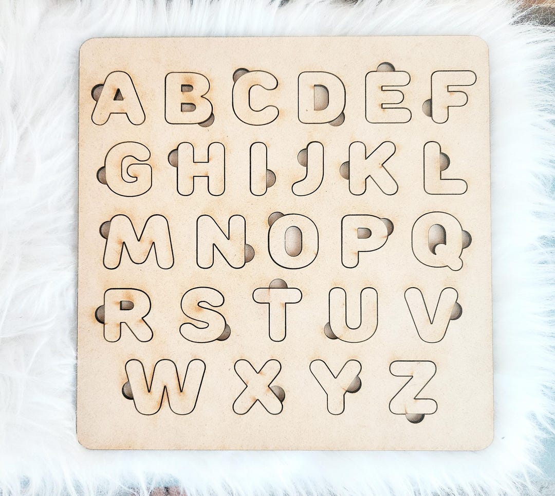 Alphabet Puzzle, ABC Puzzle, Wooden Puzzle, School Supplies, Classroom ...