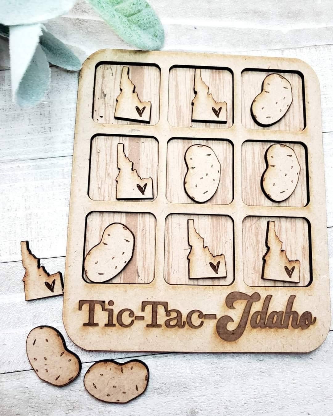 Custom State Tic Tac Toe Board Game: Wood Travel Game - Etsy