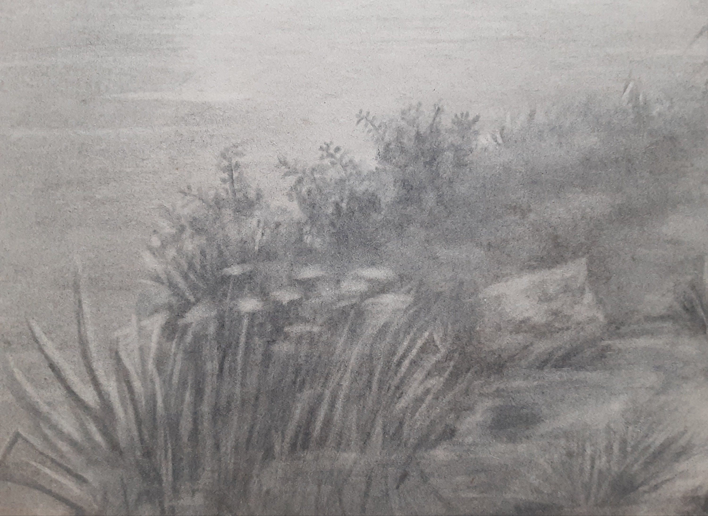 Antique Landscape Pencil Drawing Original Art Landscape | Etsy