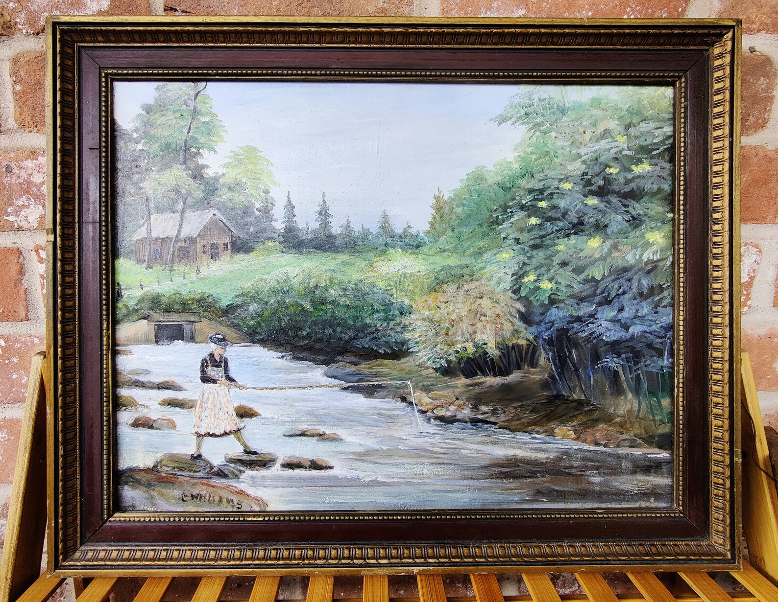 Vintage Oil on Board Painting by C Williams Original Art | Etsy