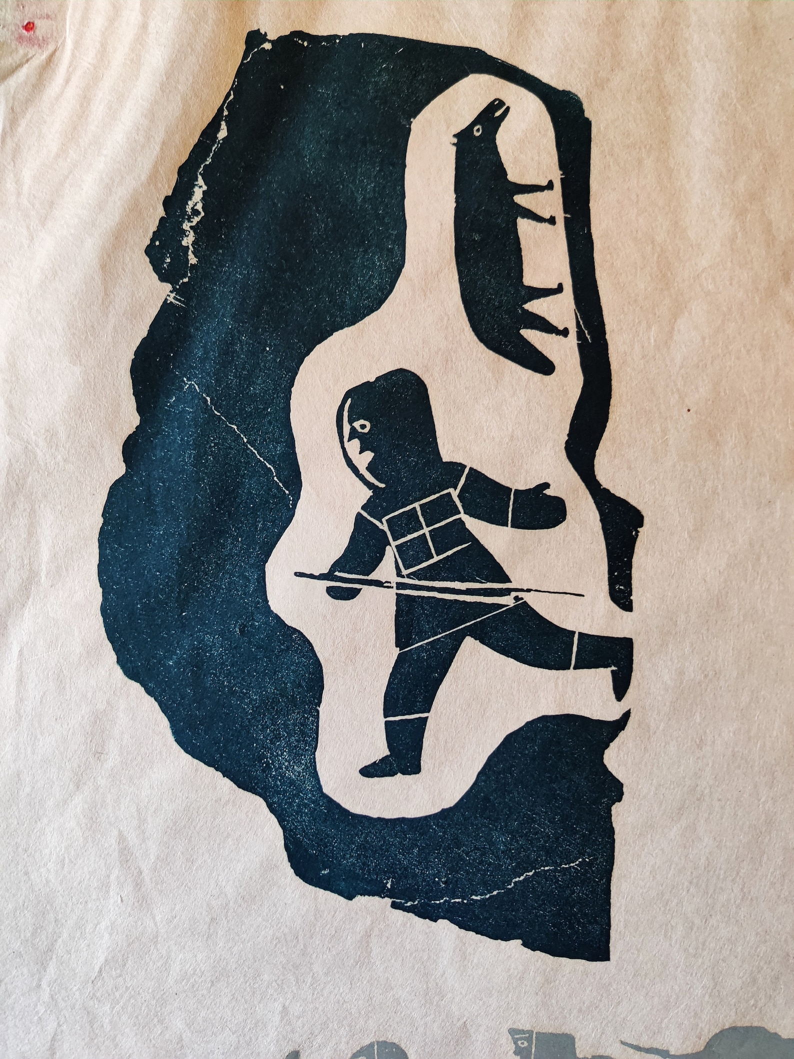 Pauloosie Panaju Stonecut Print Cape Dorset Inuit Pauloosie - Etsy