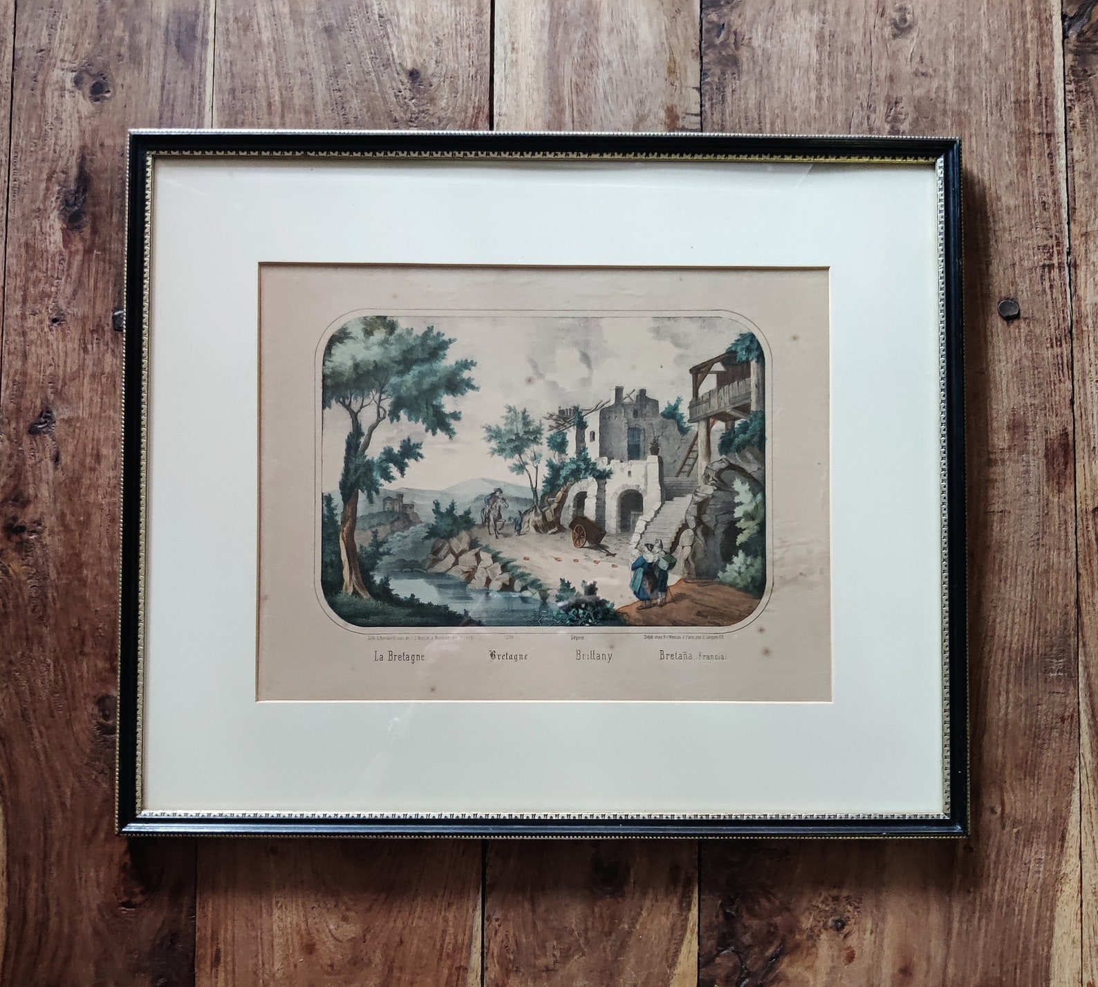 Jean Frederic Wentzel Colored Lithograph La Bretagne Antique - Etsy