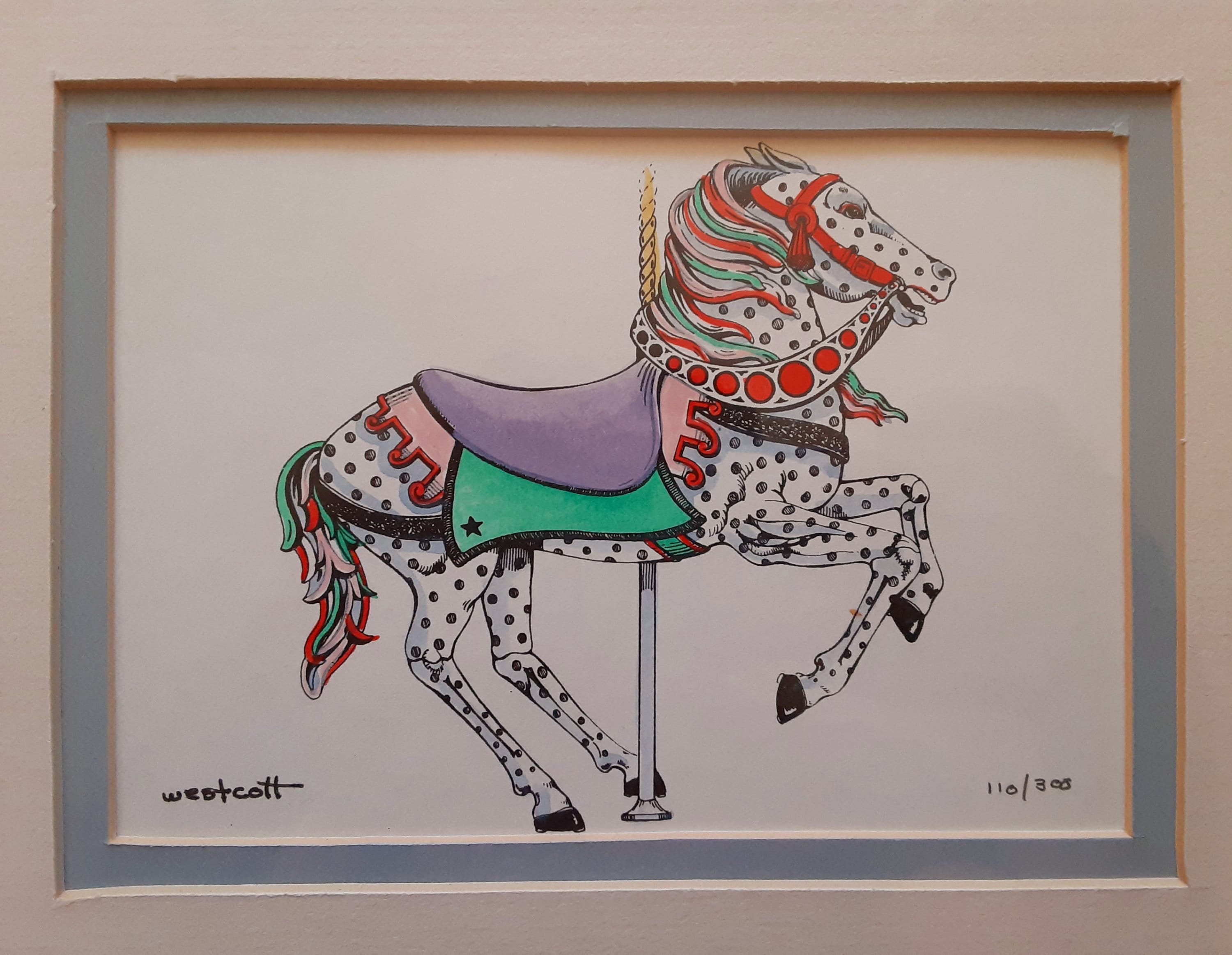 John Westcott Limited Edition Print, Carousel Horse, John Westcott ...
