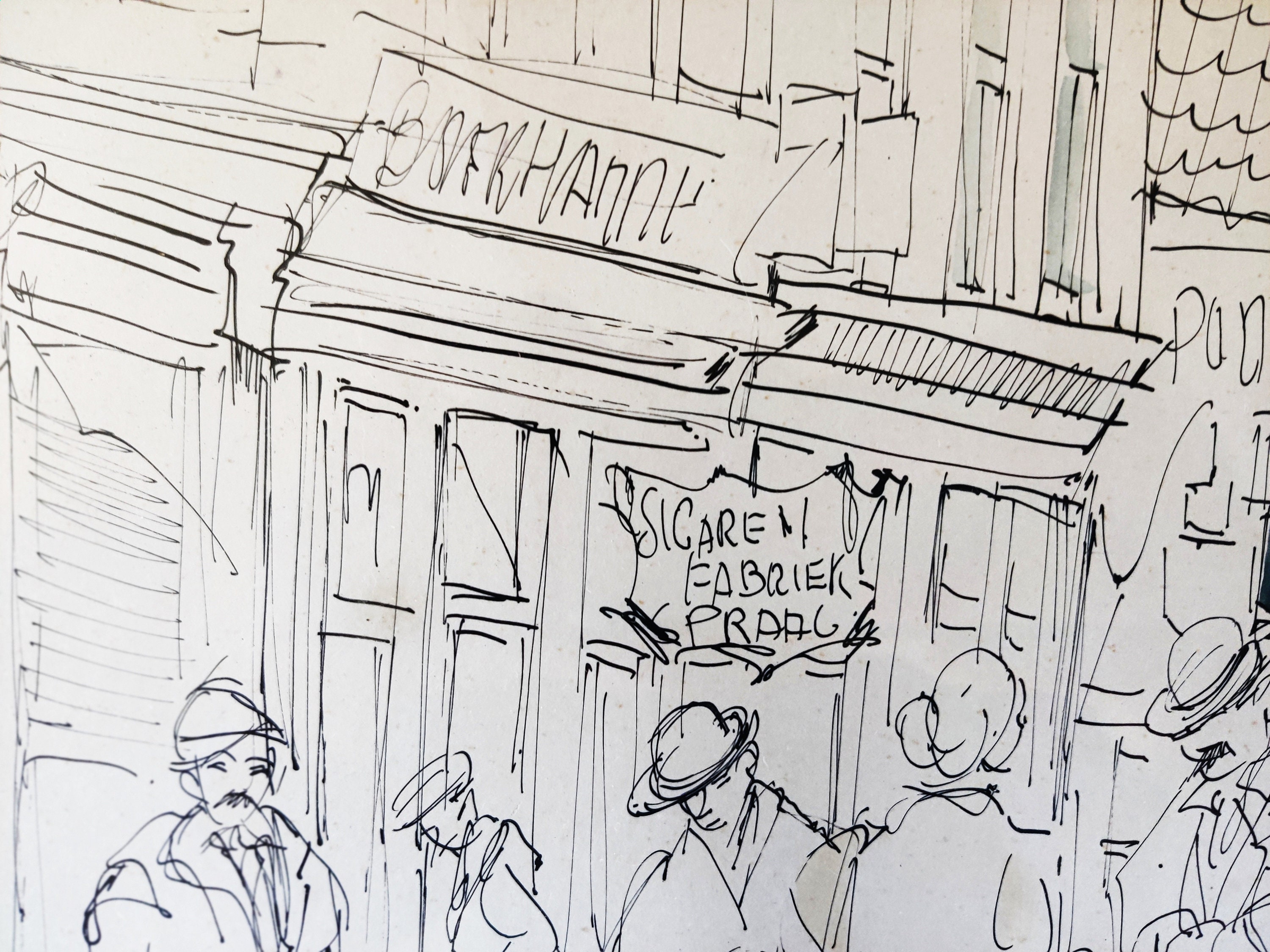 Antique Dutch Ink and Watercolor Painting by M Adams Original - Etsy