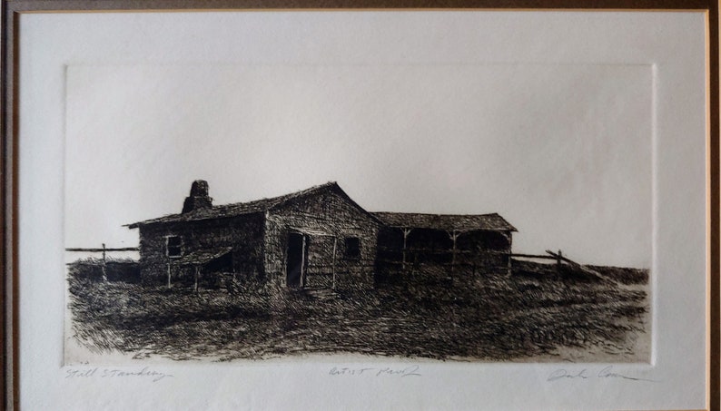 Dale Conner Etched Print Artist Proof Texas Art Dale Conner - Etsy