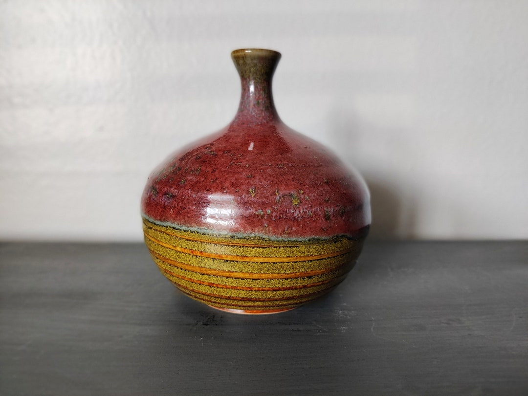Jay Calder Art Pottery Vase: Signed Texas Studio Bulb Vase - Etsy