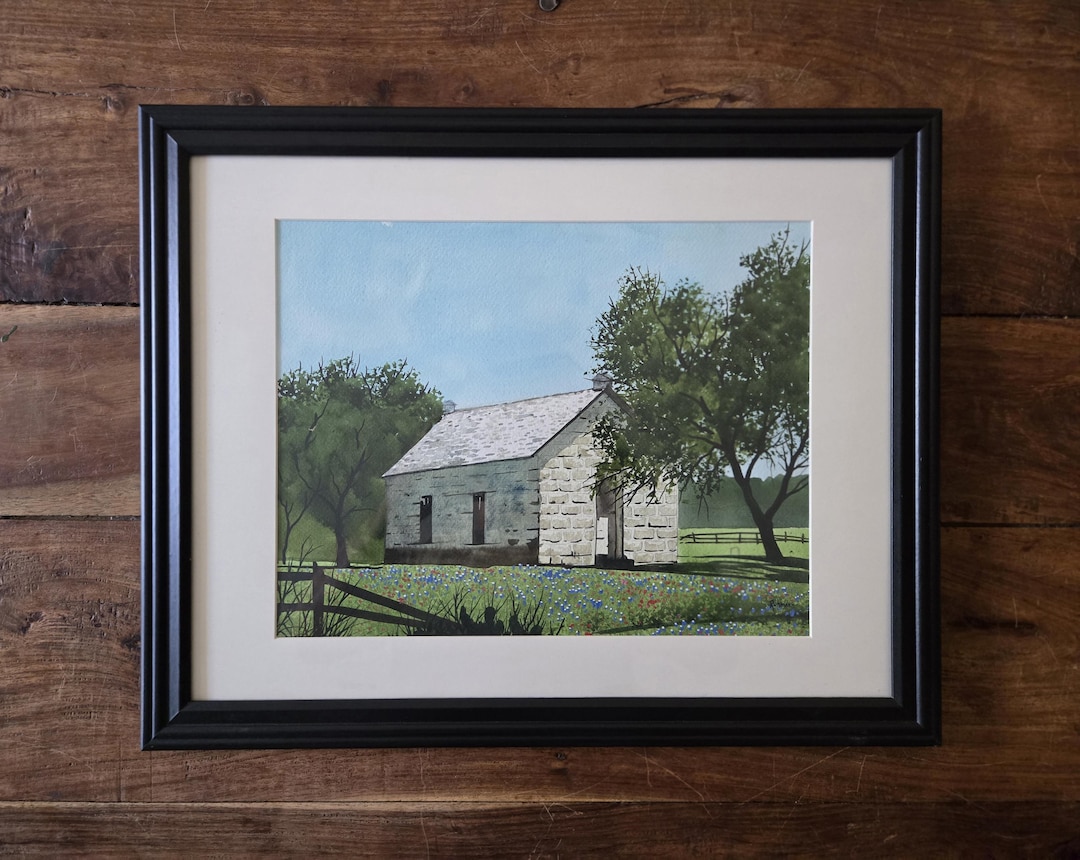 Robert Ruhmann Watercolor Painting Original Art Vintage Texas Paintings ...