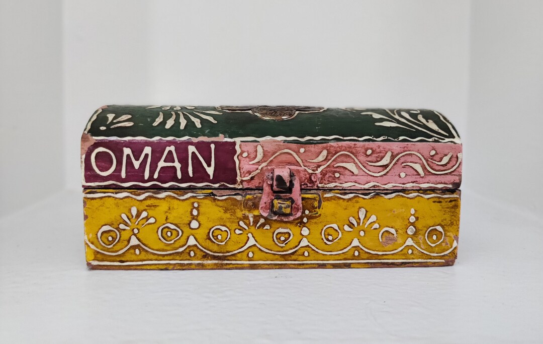 Vintage Trinket Box Oman Islamic Art Arabic Art - Etsy