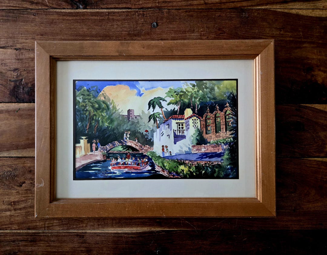 Lorenzo Castaneda Watercolor Painting Original Art Vintage Texas ...