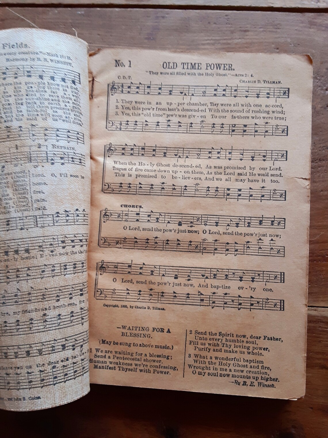 Antique Gospel Song Book Songs of the Kingdom R E Winsett - Etsy