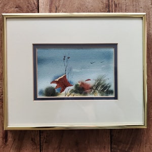 Vintage Watercolor Paintings by Phil Wilson Original Art Flower ...
