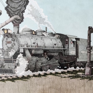 William Coombs Limited Edition Lithograph Original Art Locomotive Art ...